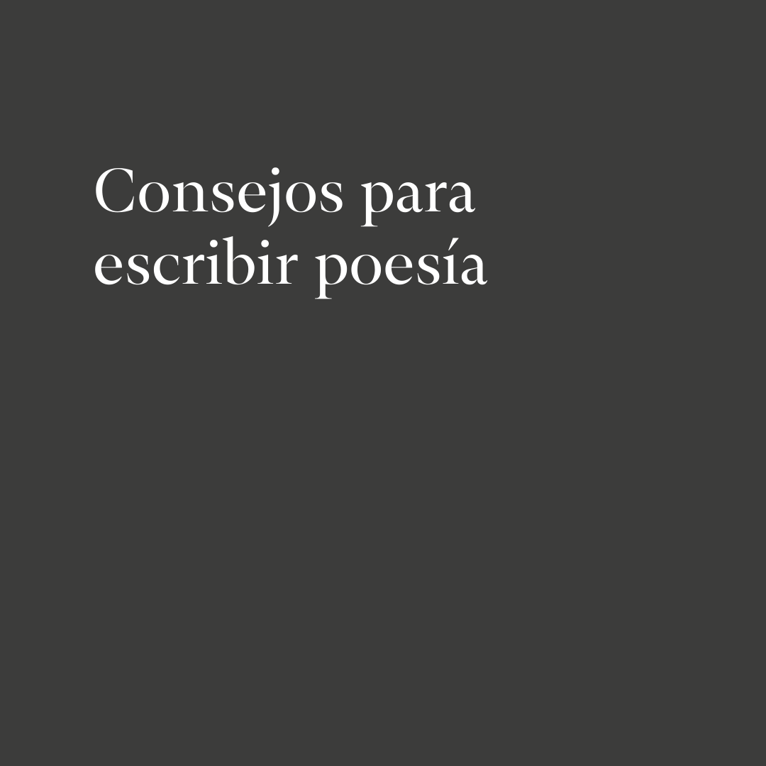 Consejos para escribir poesía