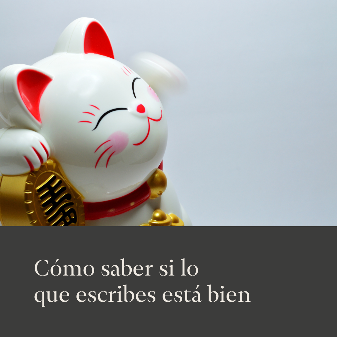 Cómo saber si lo que escribes está bien - Sinjania Formación para ...